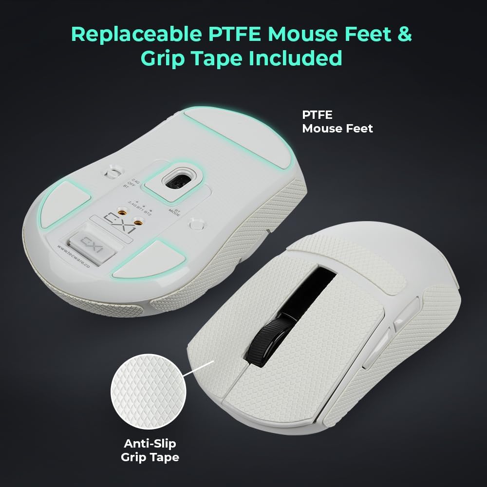 Perifericos Mouse Inalambrico Tecware EX1 C/Display White Gamer TWAC ...