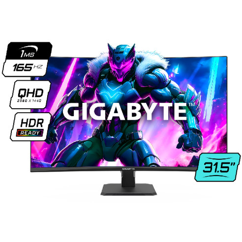 Monitor Gamer Gigabyte 32" Edge Curvo Qhd Gs32qc 165hz 1ms | Bracatech