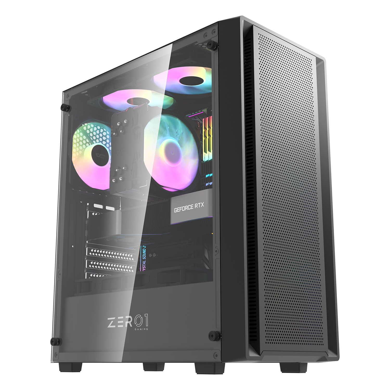 Gabinete Gamer Zer01 Pollux 4 Fan Fixed Rgb | Gaming Point - Tu Punto Gamer!