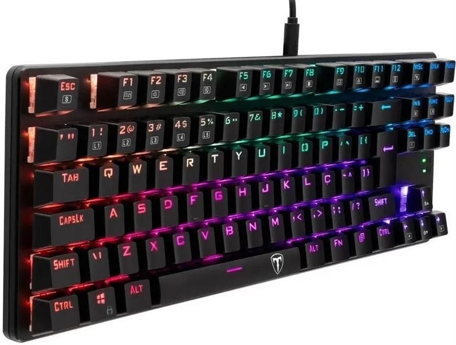 Perifericos Teclado USB T-Dagger Bora Black RGB Switch Red Gamer ...