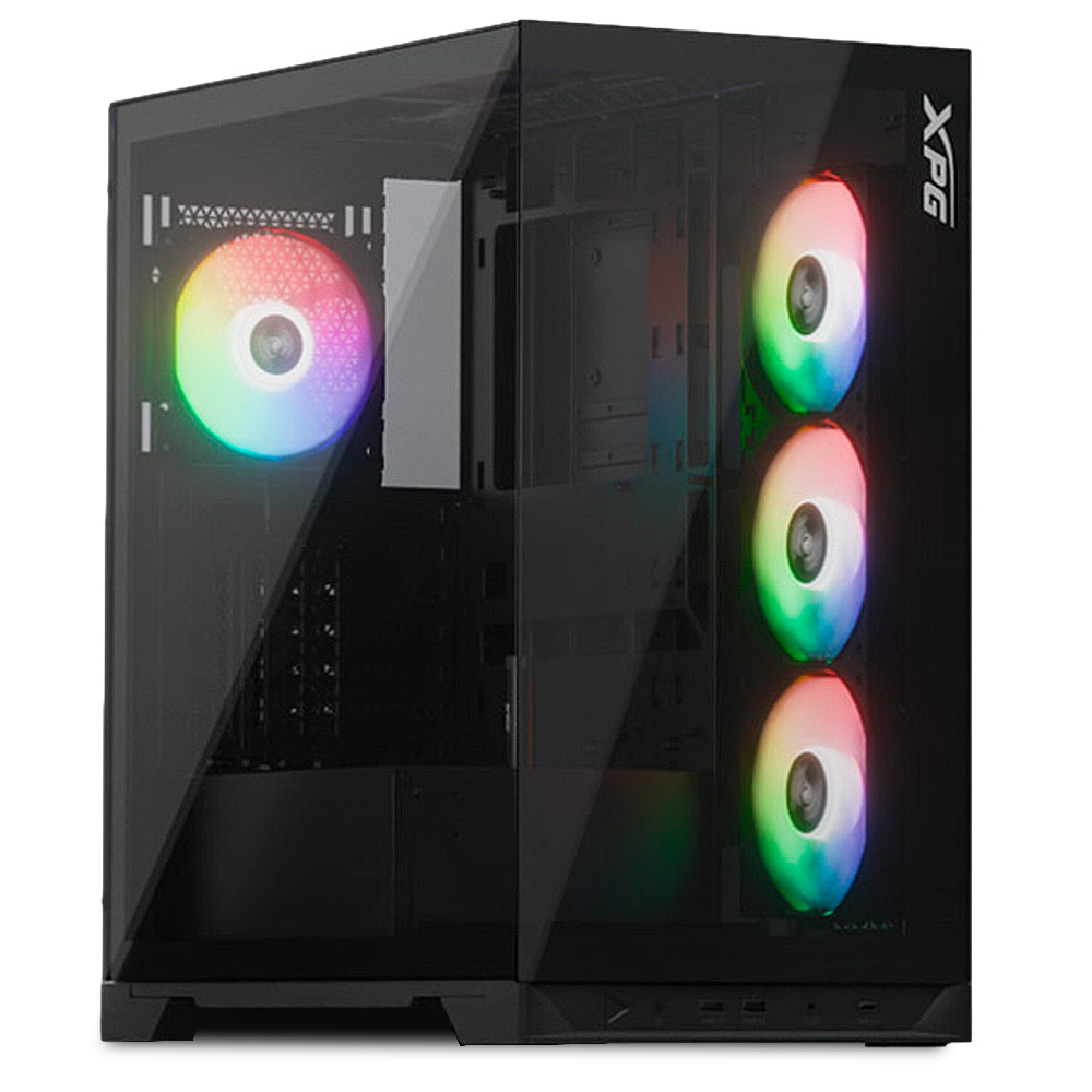 Gabinete Gamer XPG Invader X Black X5 Fan ARGB INVADERXMT-BKCWW | MyM Computacion | Gaming Store