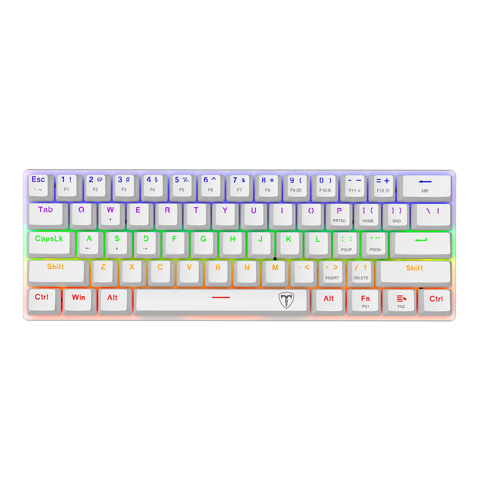 Perifericos Teclado USB T-Dagger Arena White Gamer Mecanico T-TGK321W ...