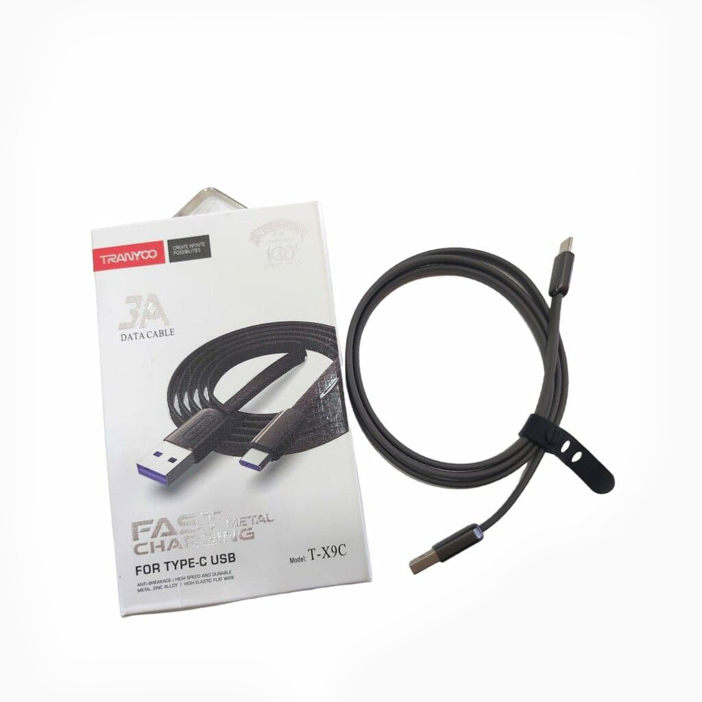 Cable Tipo C A Usb Tranyoo 1mt 3amp T-X9C | MyM Computacion | Gaming Store