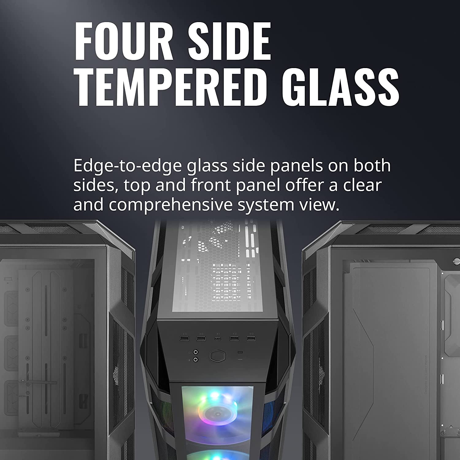 Gabinete Gamer Cooler Master MasterCase H500M Black ARGB MCM'H500M'IHNN ...