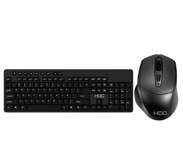 Periféricos Teclado + Mouse Inalámbrico HDC Combo Wireless MK1136 ...