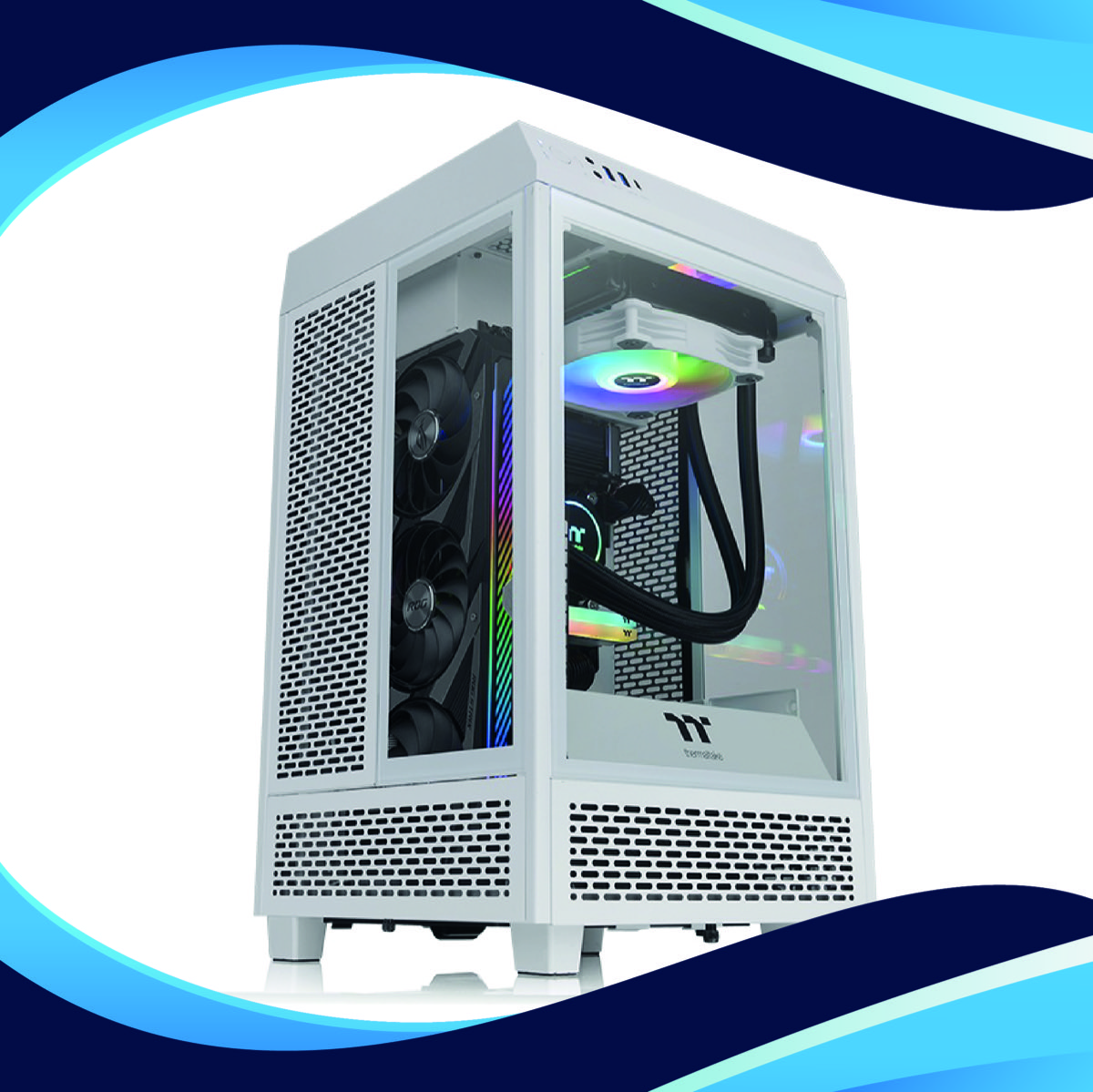 Gabinete Gamer THERMALTAKE THE TOWER 100 WHITE | Support Oficial
